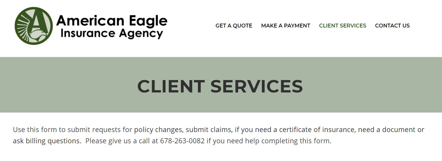 Client Services | American Eagle Insurance Agency, Atlanta GA