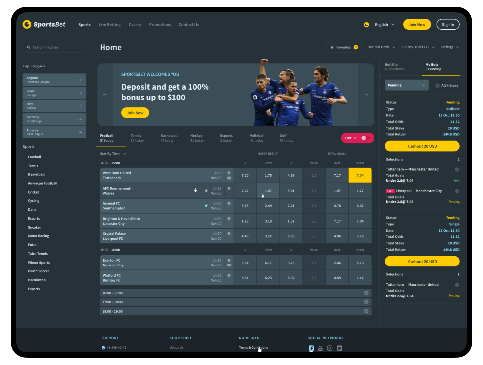 Sportsbook Software | Sports Betting Software | Betproduction