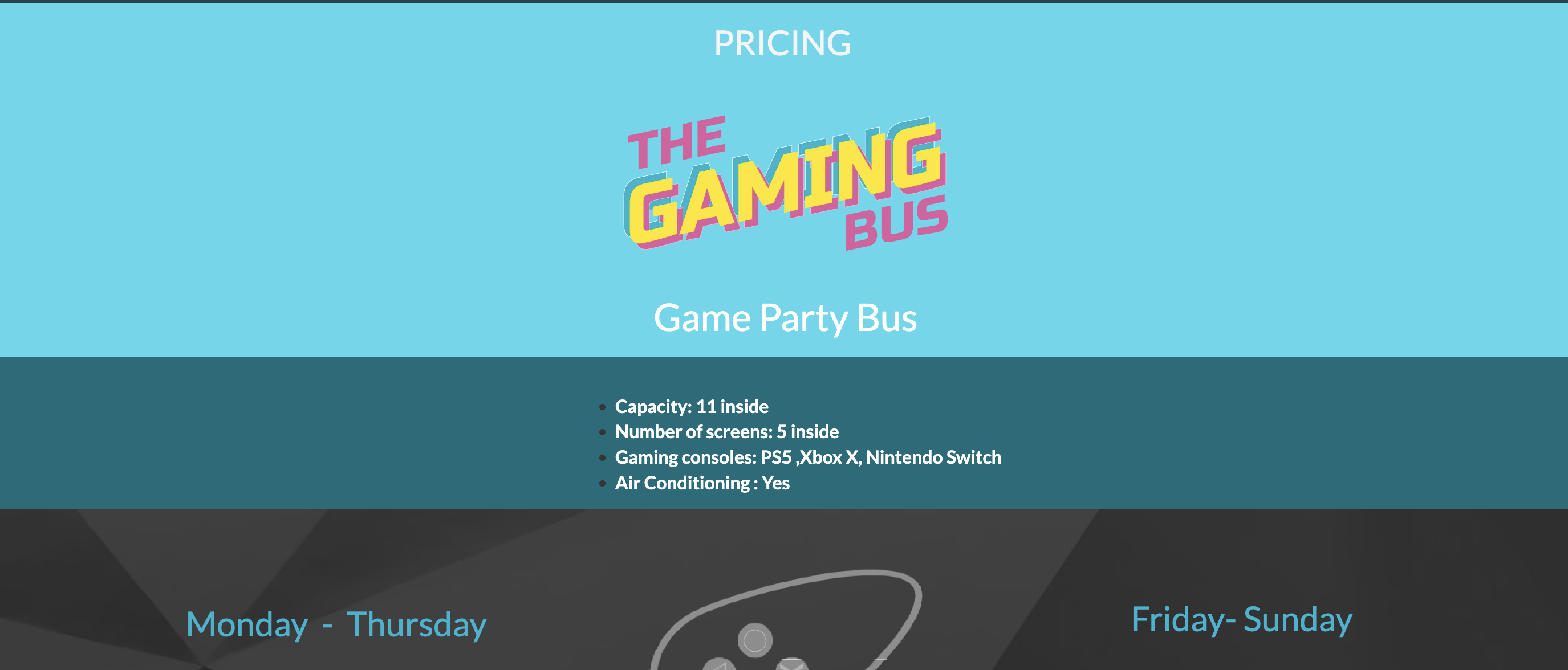 Gaming Bus Pricing - Gamingbus