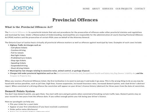 Joston - Provincial Offences