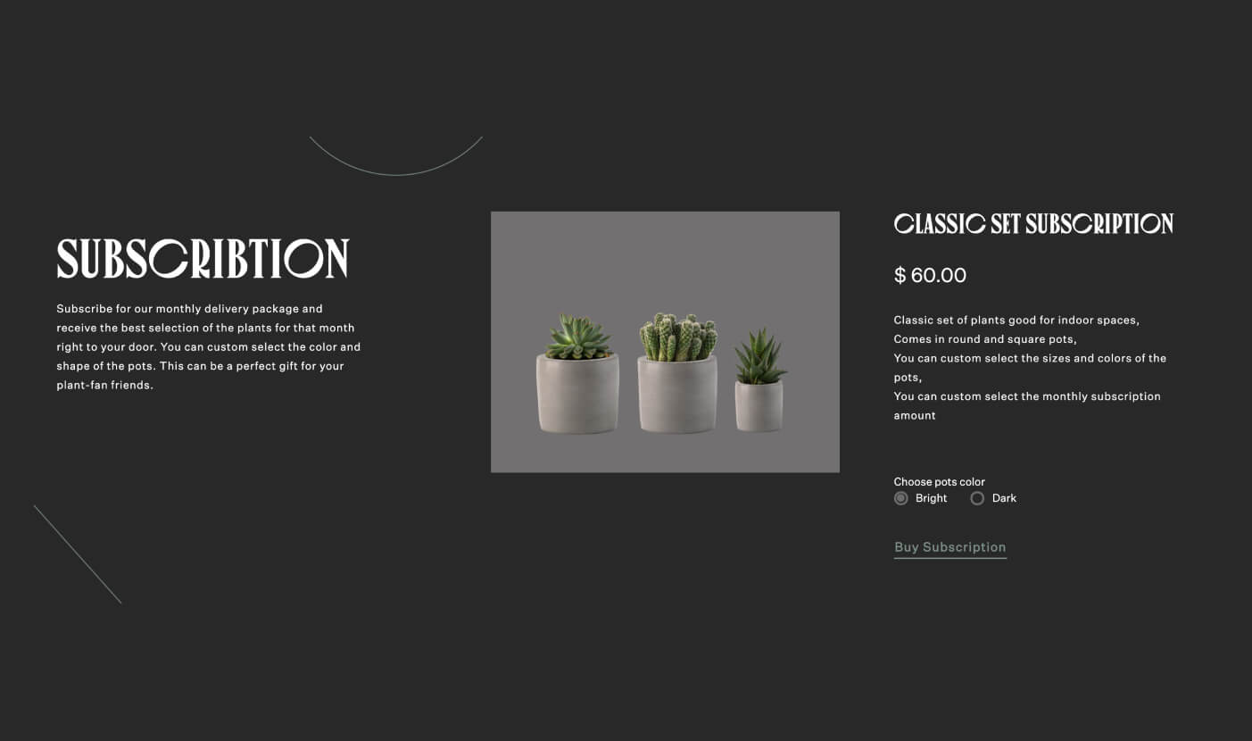 Subscriptions - Plantstore