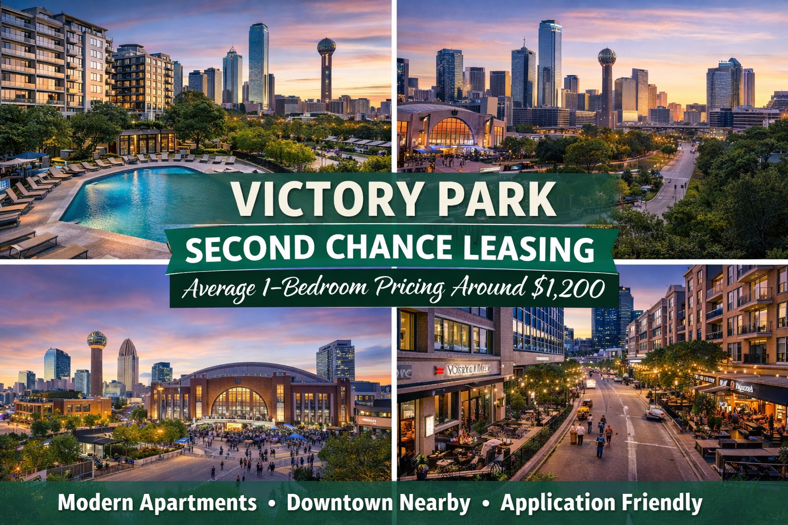 Victory Park Second Chance Leasing – Average 1-Bedroom Pricing Around ...