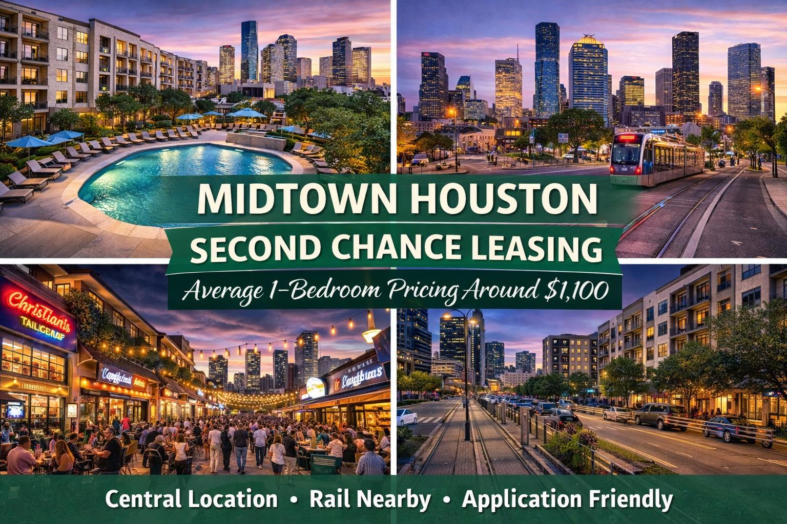 Midtown Houston Second Chance Leasing – Average 1-Bedroom Pricing ...